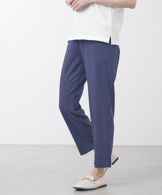 レディース リネンブレンド テーパード パンツ通販 [0105-33500] - クロコダイル(CROCODILE) 公式通販サイト